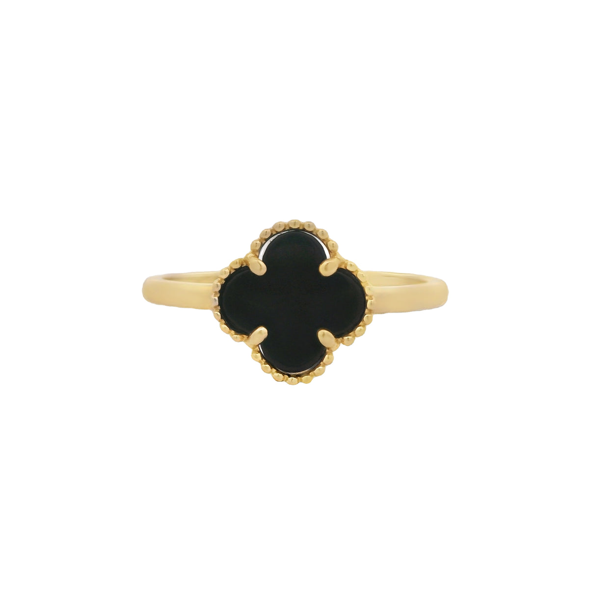 14k Women’s Black Clover Ring JTJ™ – Javierthejeweler