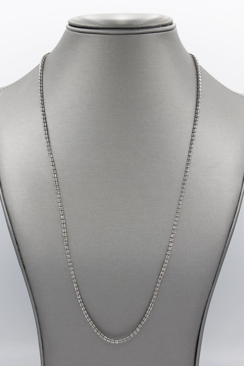 *NEW* 14K White Gold Moon ice Chain (24 inches) JTJ™ | Javierthejeweler