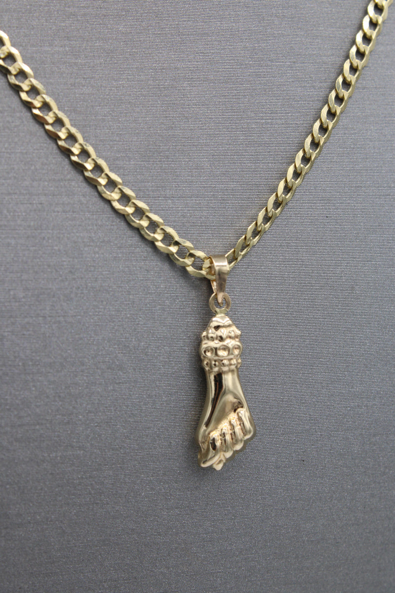 *NEW* 14K Azabache Pendant W/ Solid Cuban Chain (2.5MM - 18" Inches ...