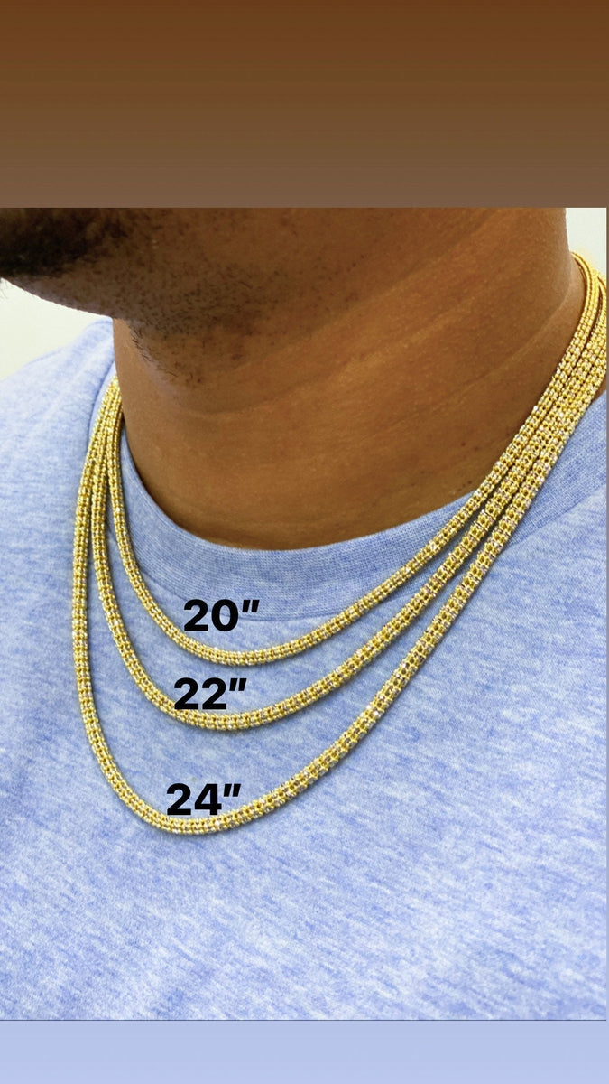 *NEW* 14K Gold Moon Ice Chain (2.5MM - 20" inches) JTJ™ | Javierthejeweler